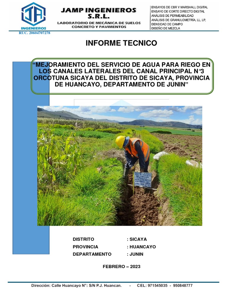 Ems - Sicaya 01 | PDF | Andes | Roca (geología)