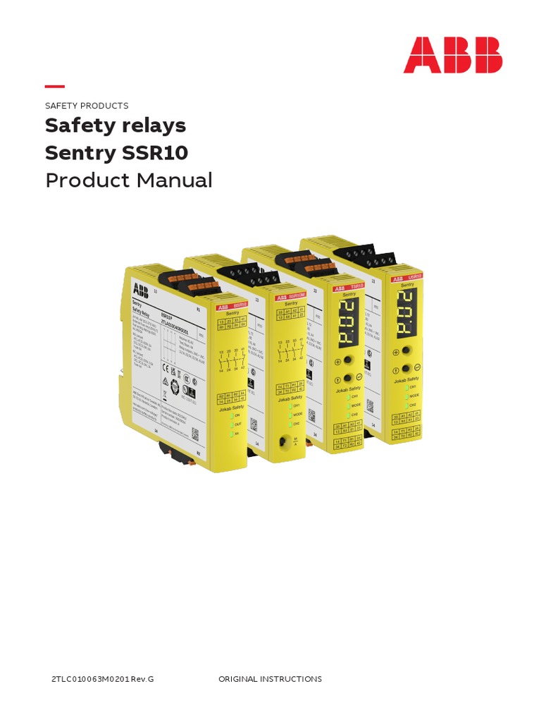 ABB Sentry SSR10 Product Manual (EN) revG 2TLC010063M0201 | PDF | Relay | Safety