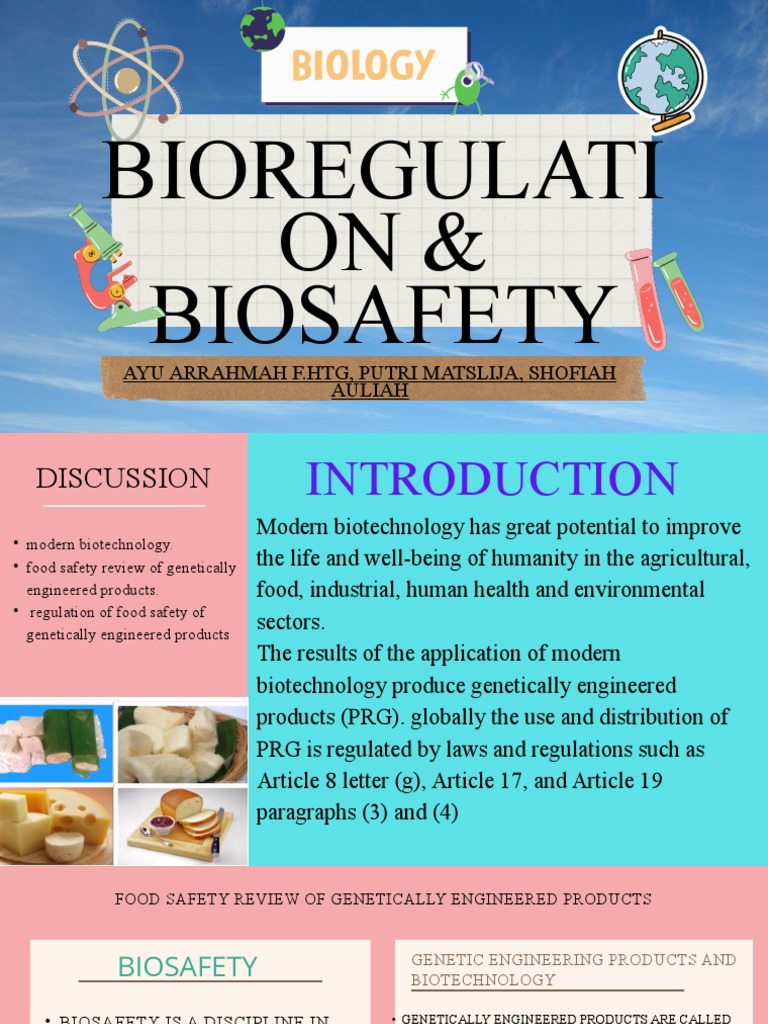 Biosafety and Regulation of GMOs | PDF | Biotechnology | Genetically ...