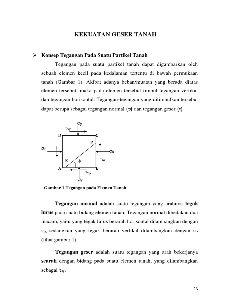 Kuat Geser Tanah | PDF | Metode & Bahan Ajar
