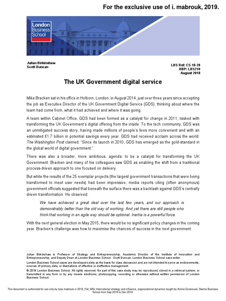 The UK Government Digital Service | PDF | Agile Software Development ...