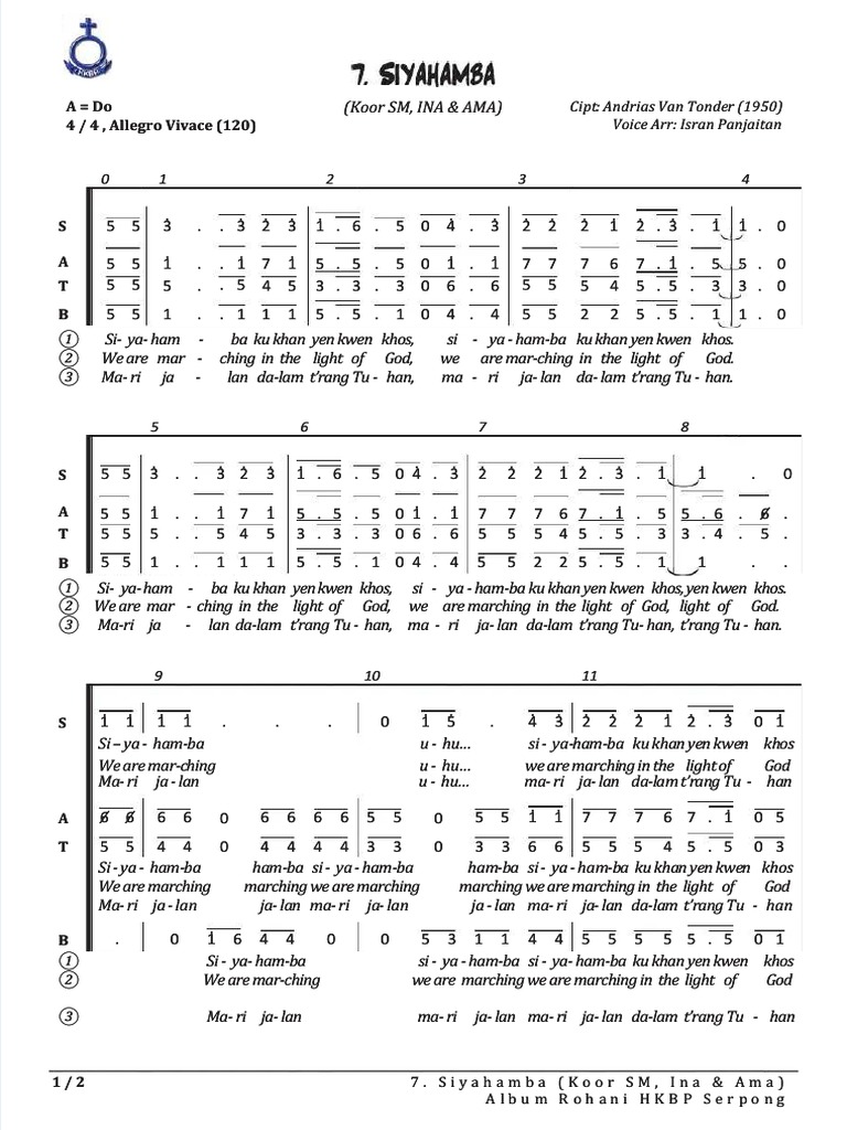 PDF 7 Siyahamba Lagu Afrika Selatan Gab PDF - Compress | PDF