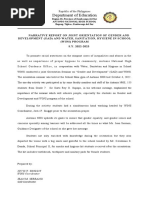 Wins Narrative Report | PDF | Wash | Hygiene