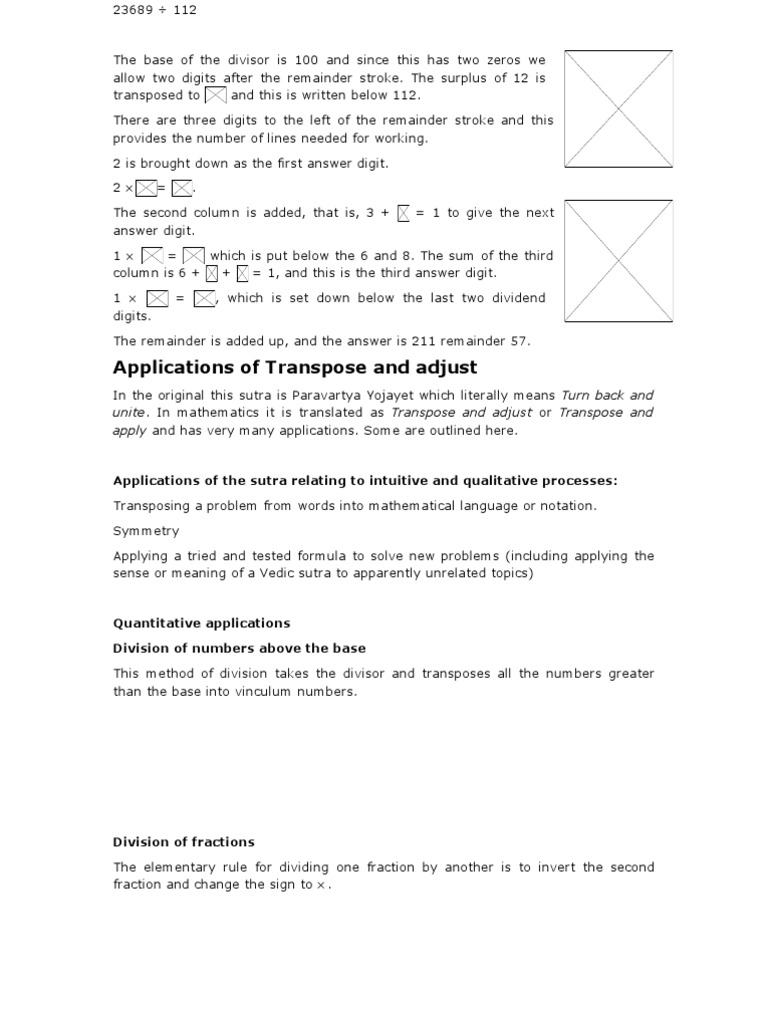 Transpose and Adjust | PDF | Division (Mathematics) | Equations