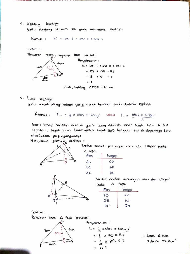 Keliling Dan Luas Segitiga | PDF