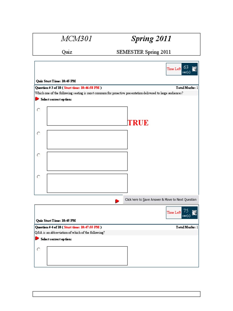 Mcm301 Solved Quiz File | PDF | Cognitive Science | Cognition Mcm301 Solved Quiz File | PDF | Cognitive Science | Cognition
