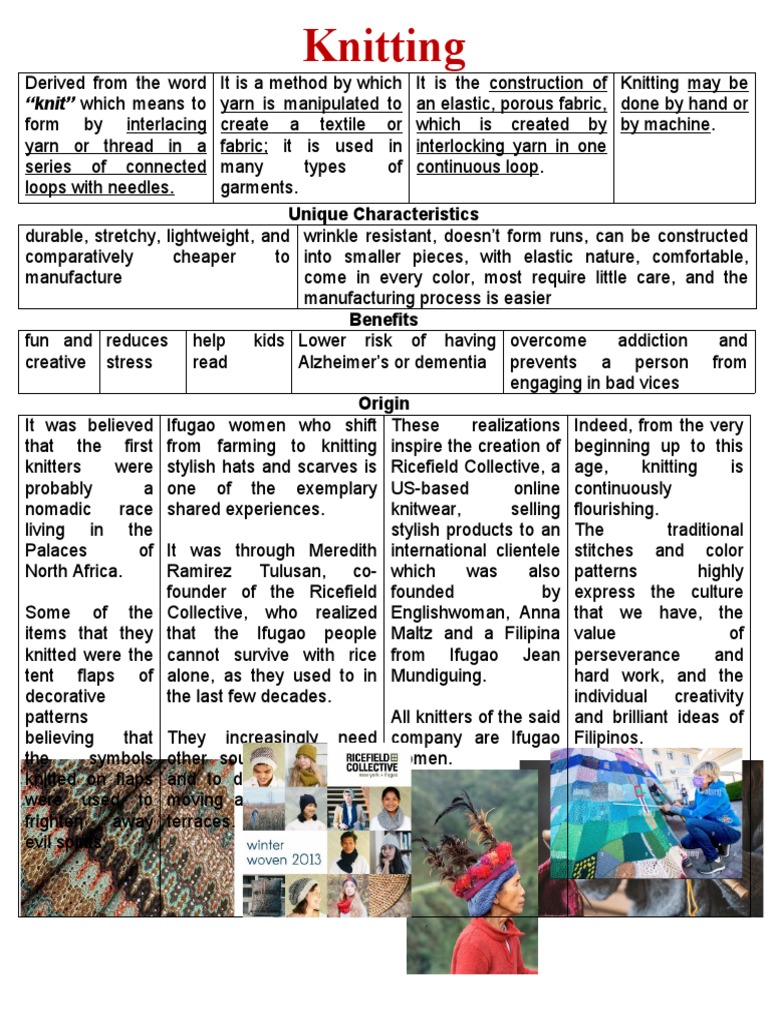 Knitting | PDF | Knitting | Textiles