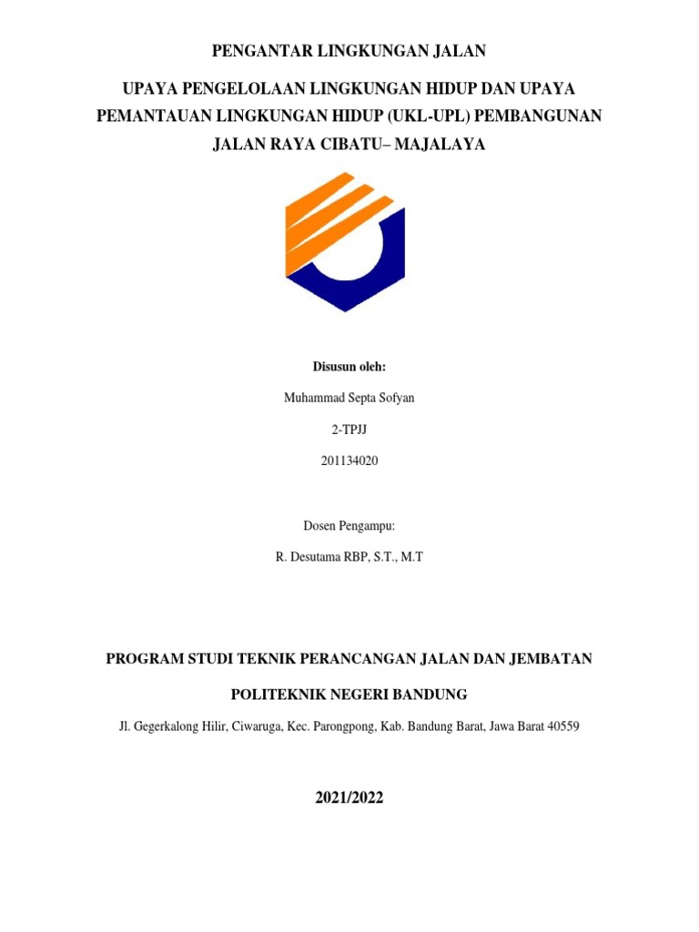19 - Muhammad Septa Sofyan - Dokumen UKL UPL Jalan Baru Cibatu-Majalaya | PDF | Sains & Matematika