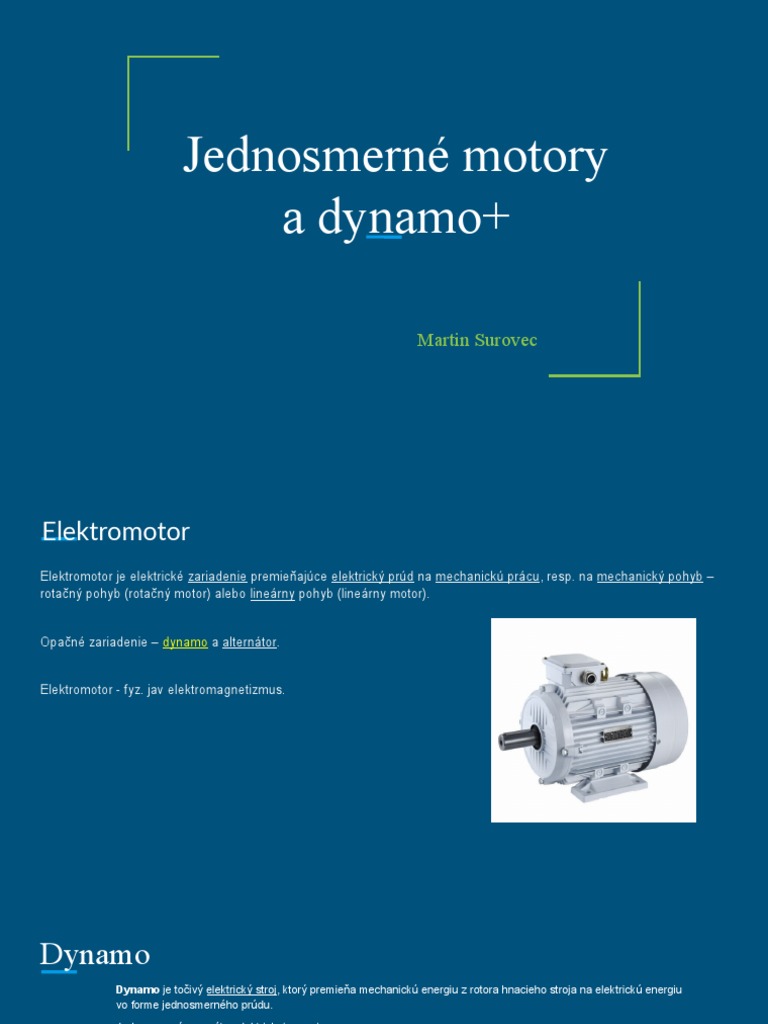 Jednosmerné Motory A Dynamo | PDF