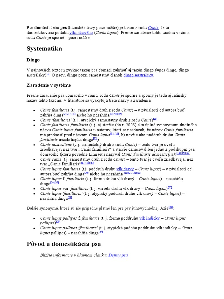 Systematika: Dingo | PDF