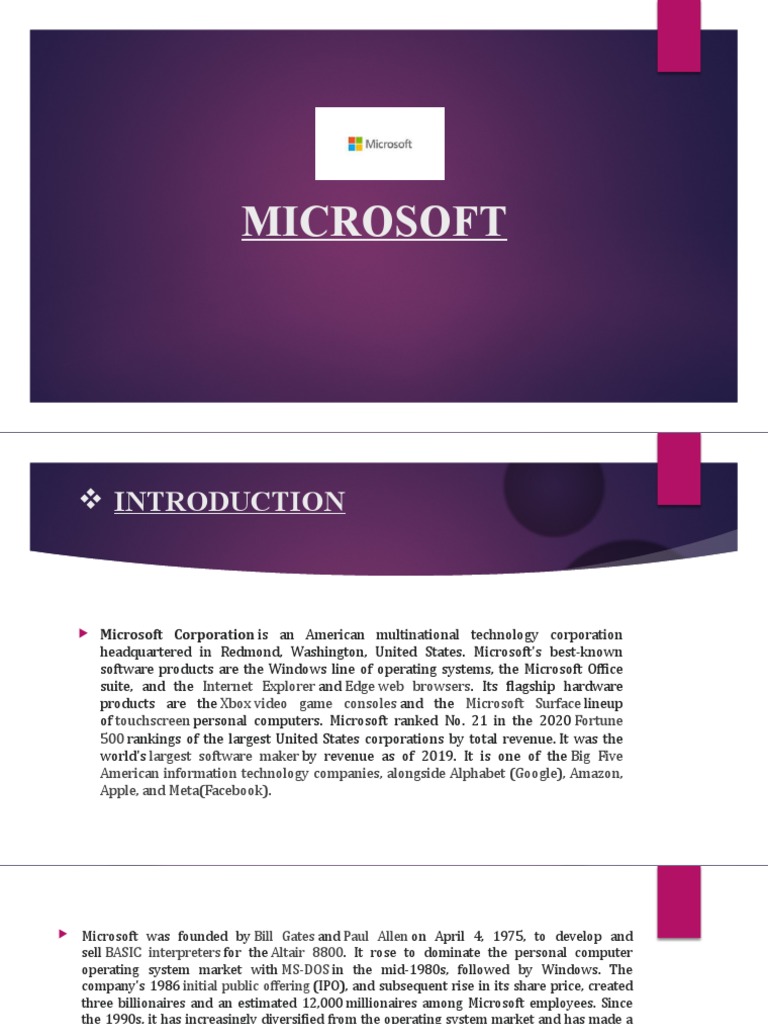 Microsoft | PDF | Microsoft | Computing