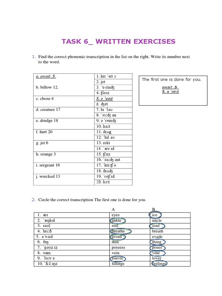 Collaborative Exercises | PDF | Phonetics | Consonant