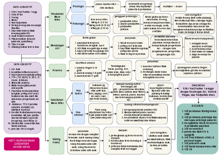 Mindmap Tutorial Nifas - Hety Nurhasanah - 2250347054 | PDF