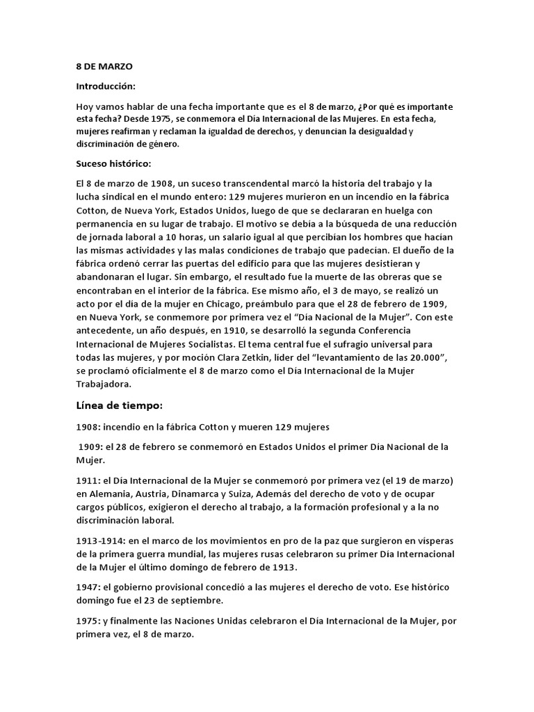 8 de Marzo | PDF