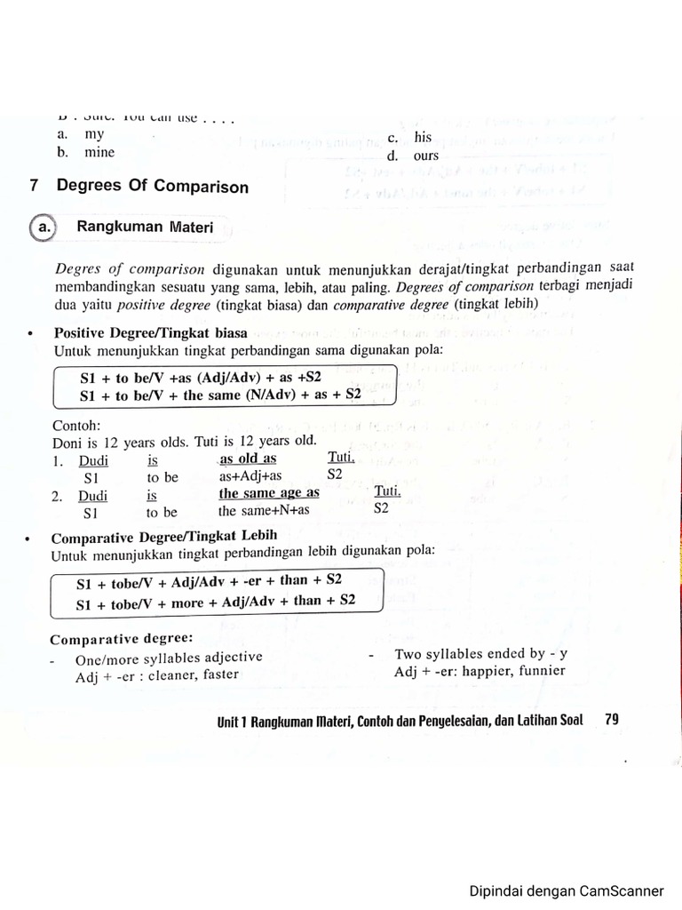 Degree of Comparison | PDF