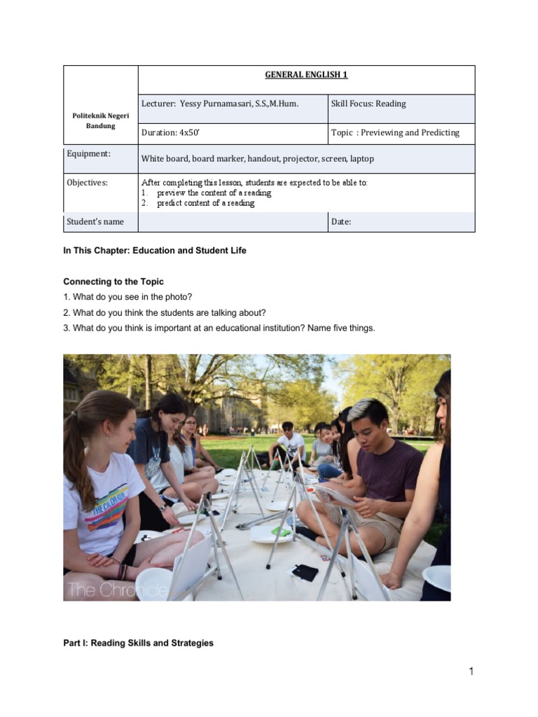 Previewing and Predicting - Handout | PDF | Programme For International Student Assessment ...