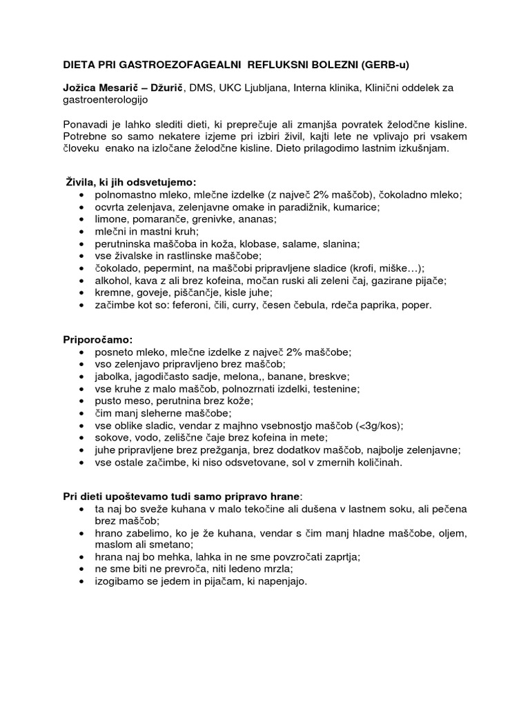 Dieta Pri GERB-u | PDF