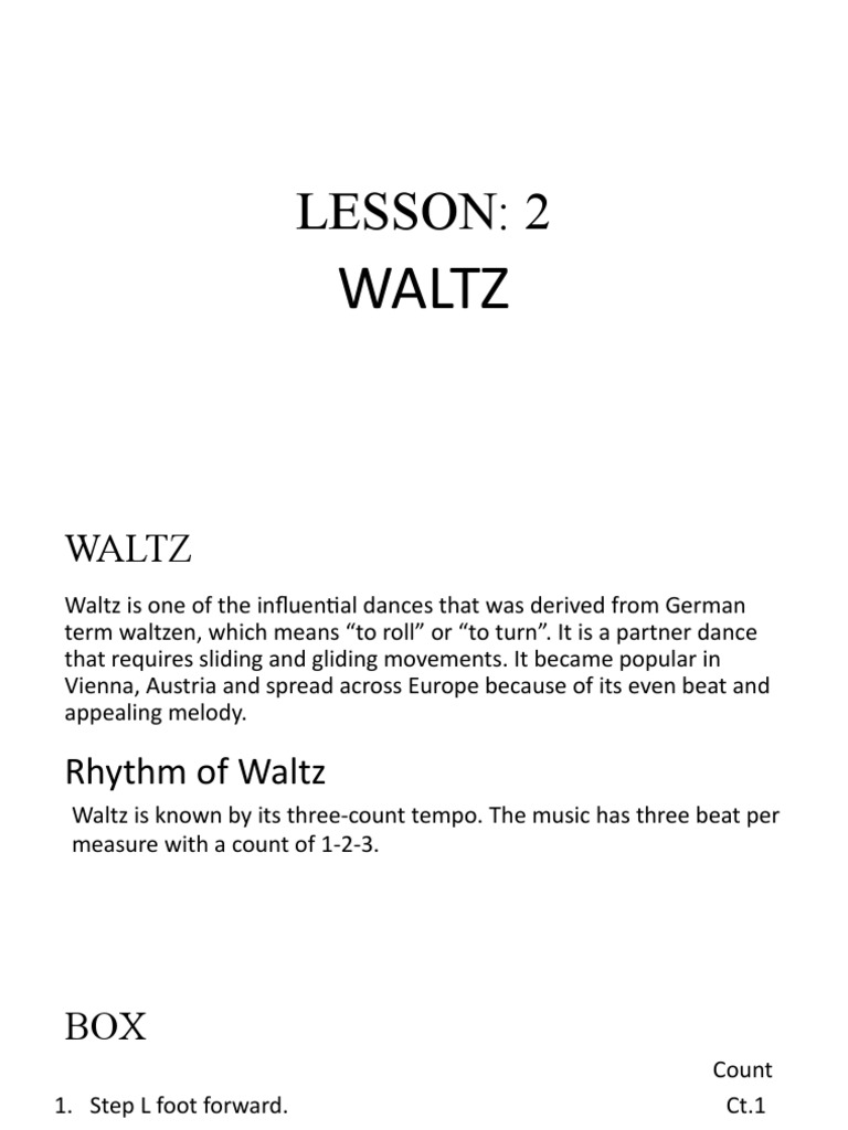 LESSON 2 Waltz Quarter 3 | PDF | Language Arts & Discipline | Foreign ...