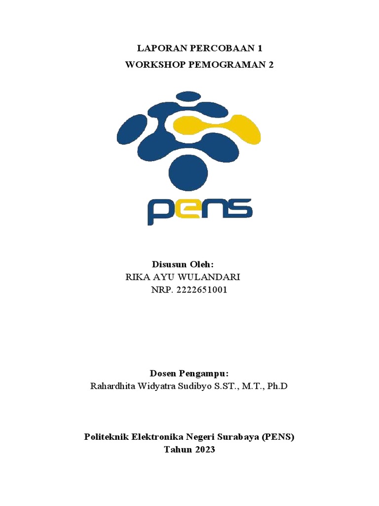 Rika Ayu Wulandari - 2222651001 - Percobaan 1 | PDF