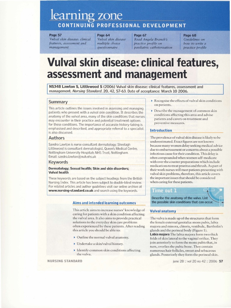 Nursing Management Vulval Skin Disease | PDF | Topical Medication | Labia