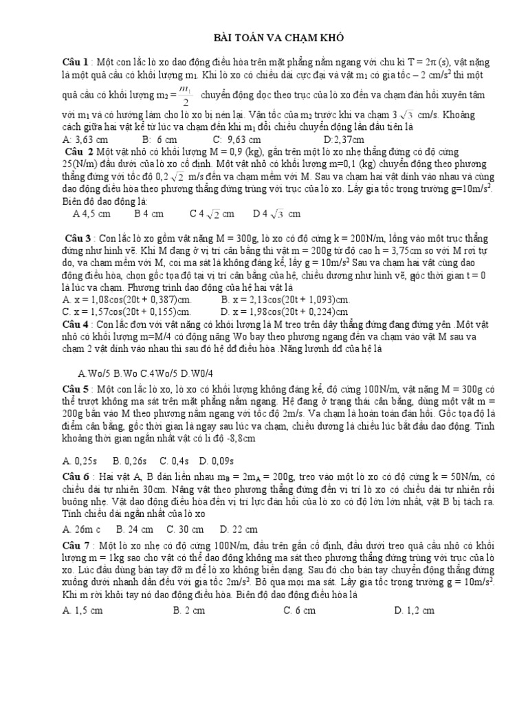 Bai Toan Va Cham Cuc Hay | PDF