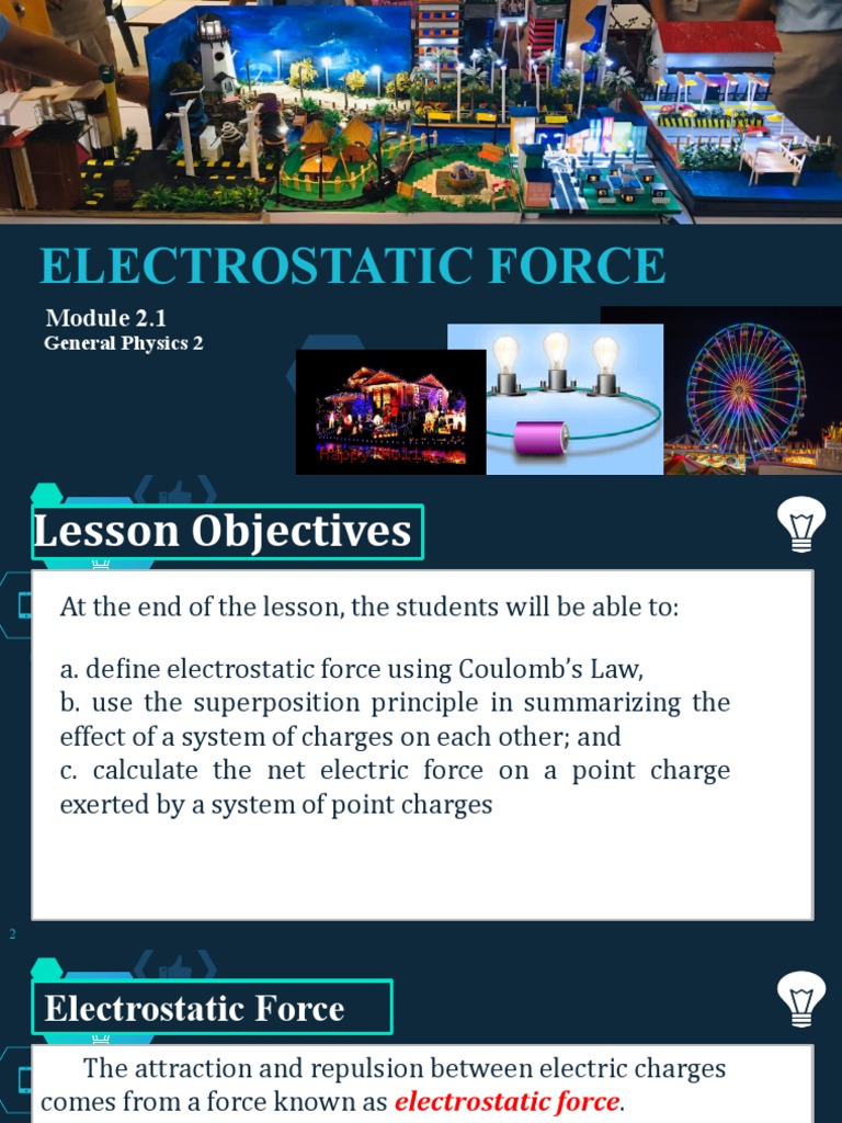 Module-2.1 Electrosatic-Force Gen - Physics2 | PDF
