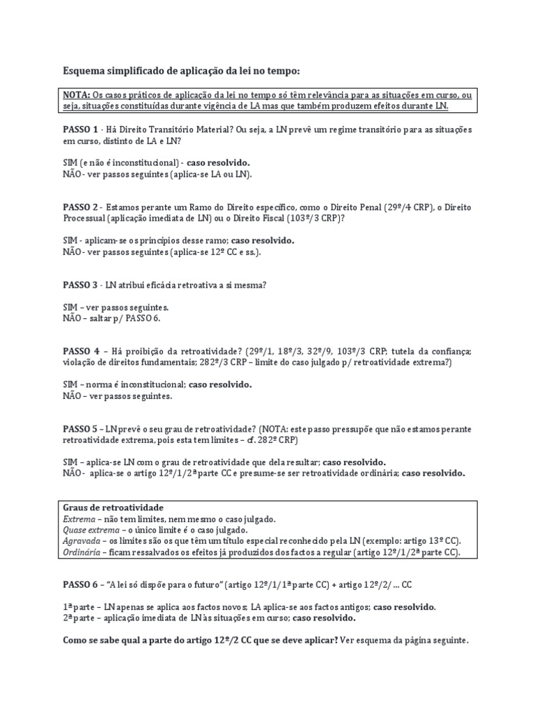 Esquema Simplificado de Aplicação Da Lei No Tempo | PDF | Testamento ... Esquema Simplificado de Aplicação Da Lei No Tempo | PDF | Testamento ...