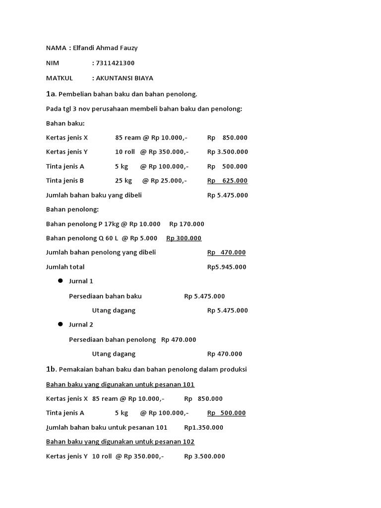 Elfandi Ahmad Fauzy - TGS AKT BIAYA | PDF
