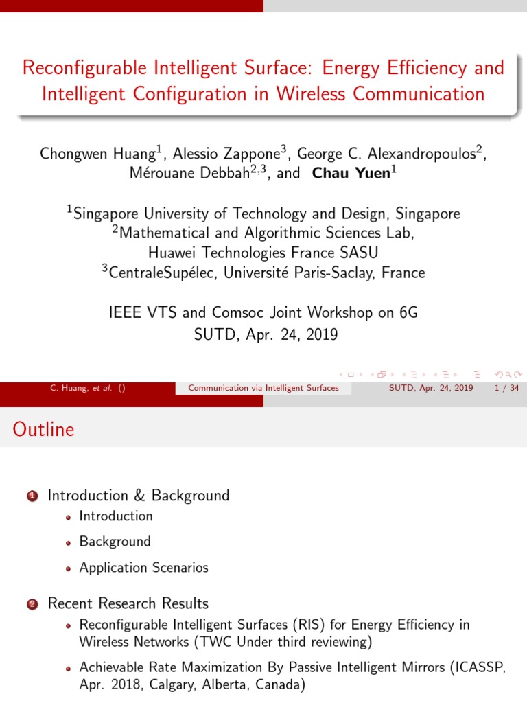Chau Yuen, Reconfigurable Intelligent Surface Presentation | PDF ...