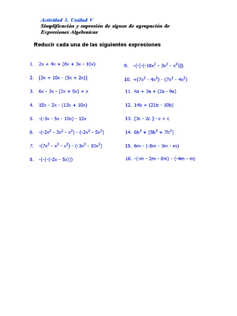 ACTIVIDAD 5. Unidad V MB | PDF