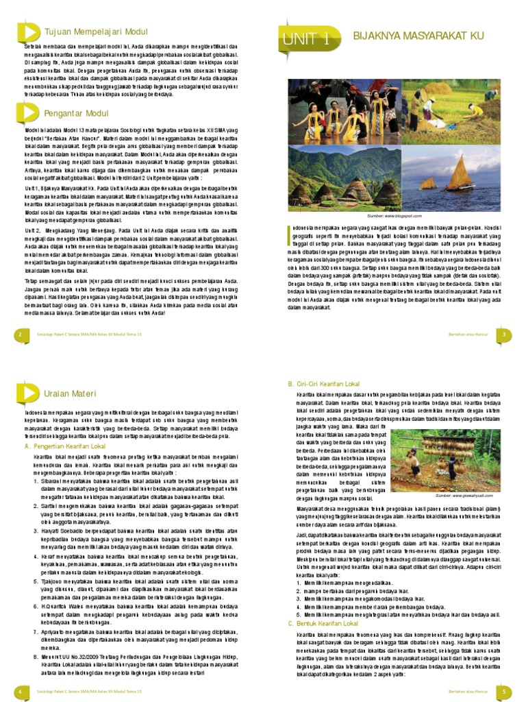 Modul 13 Unit 1-Bijaknya Masyarakatku | PDF