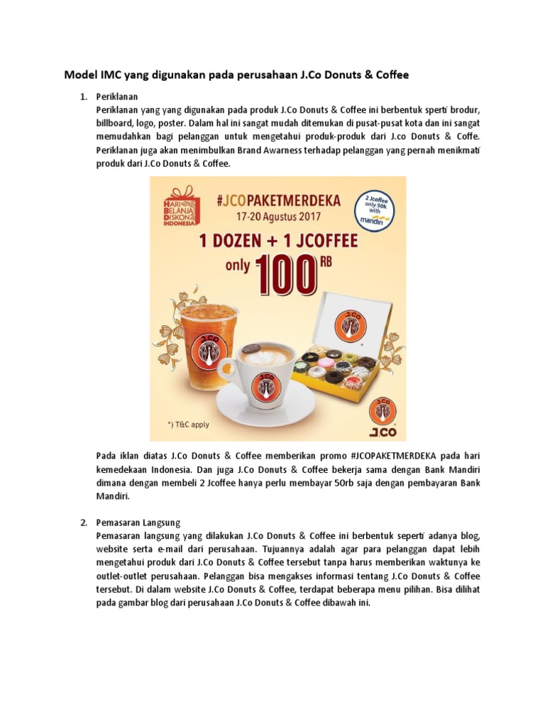 Model IMC Yang Digunakan Pada Perusahaan J | PDF | Ilmu Sosial