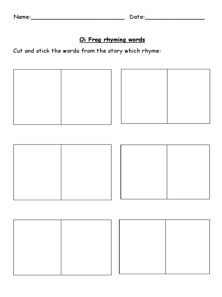 Oi Frog Template | PDF