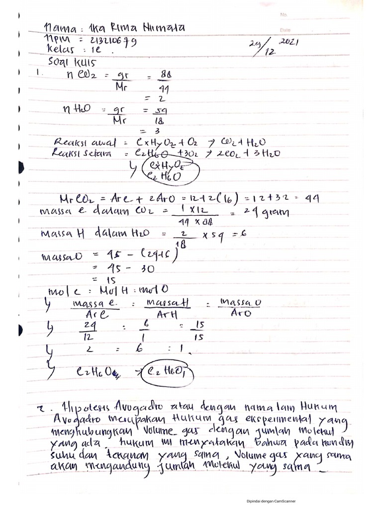 Kuis Kimia Dasar (C) | PDF