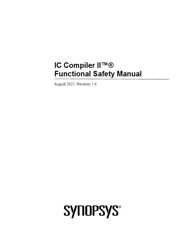 IC Compiler™ II Functional Safety Manual | PDF | Computer Science ...