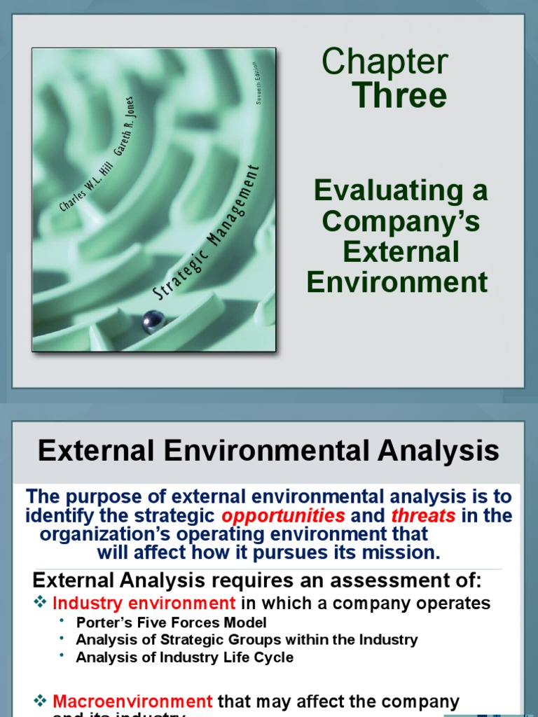 Chapter 03 Evaluating A Company's External Environment | PDF | Profit (Economics) | Supply Chain