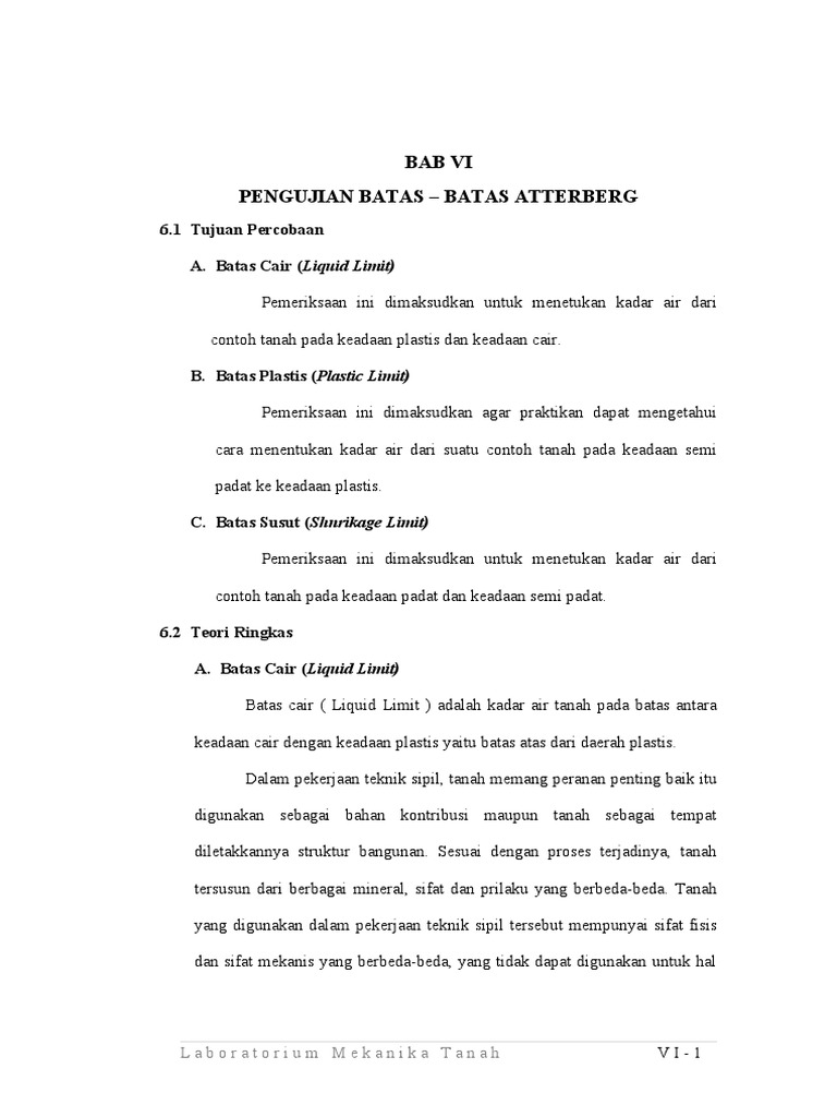 Pengujian Batas Atterberg Tanah | PDF | Hukum | Teknologi & Rekayasa