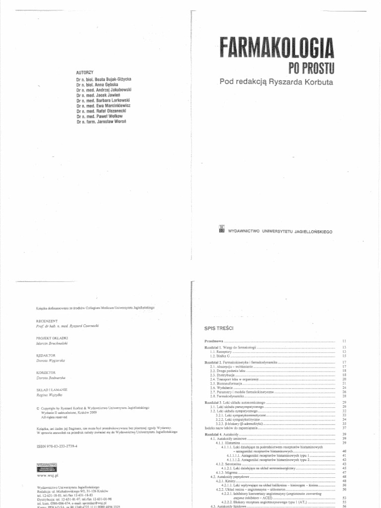 FARMAKOLOGIA PO PROSTU - Ryszard Korbuta | PDF