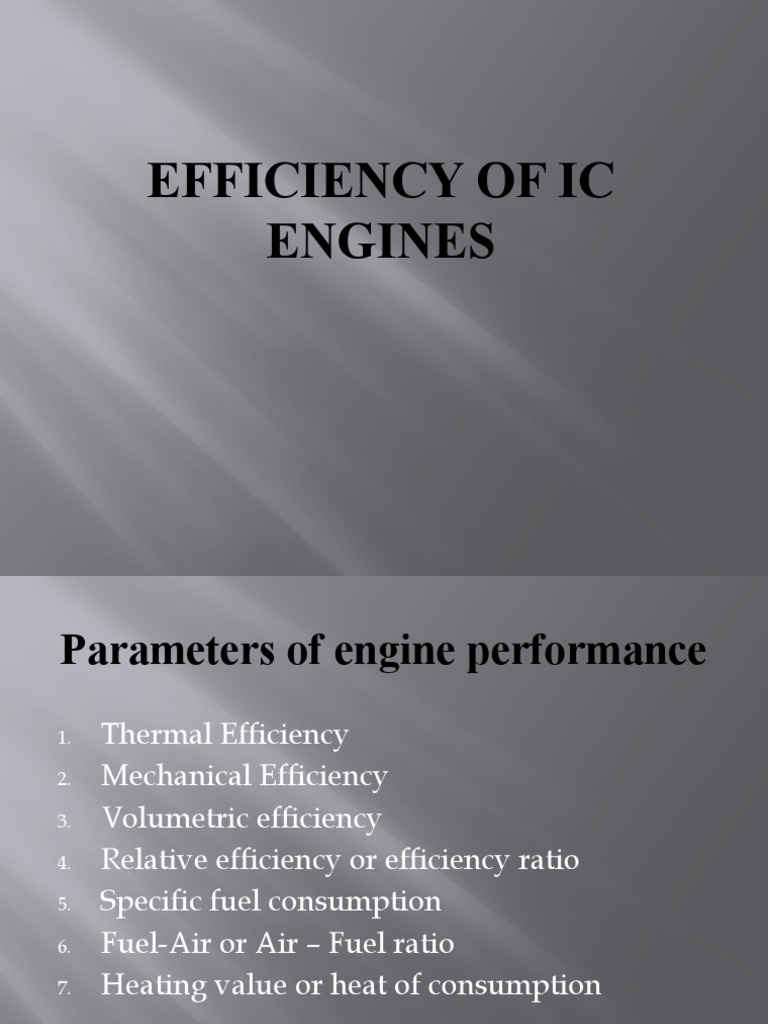 Efficiency of IC Engines | PDF