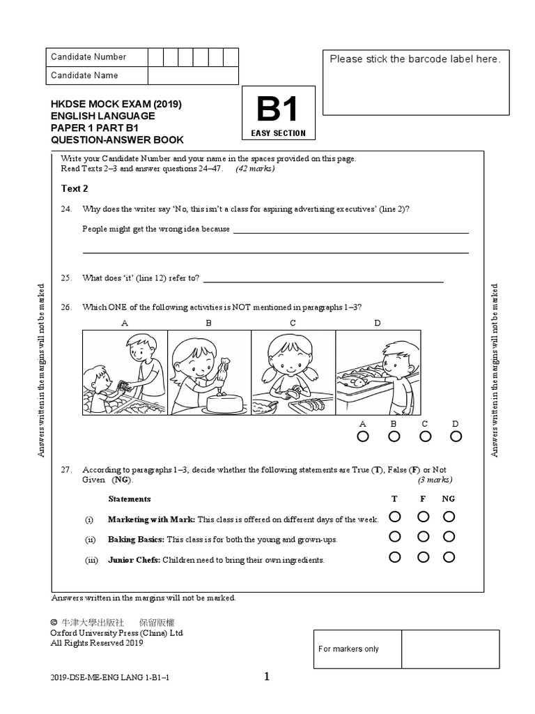 2019 Mock Exam P1 Part B1 QAB | PDF | Nutrition | Diet & Nutrition
