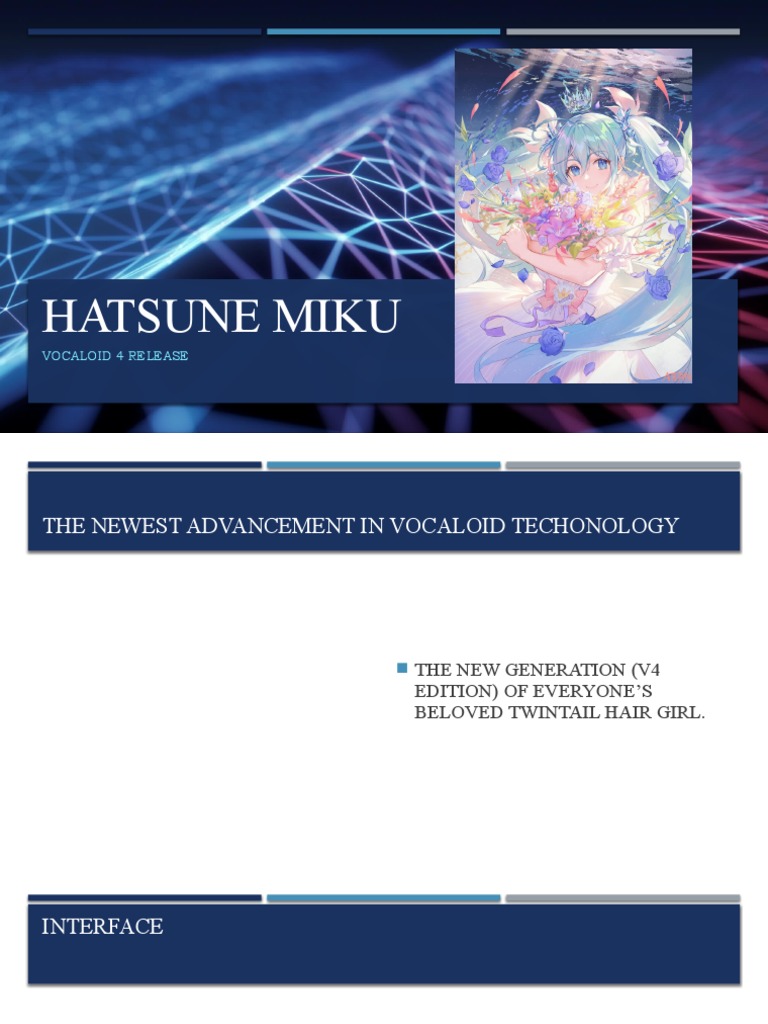 Hatsune Miku Vocaloid 4 Overview | PDF