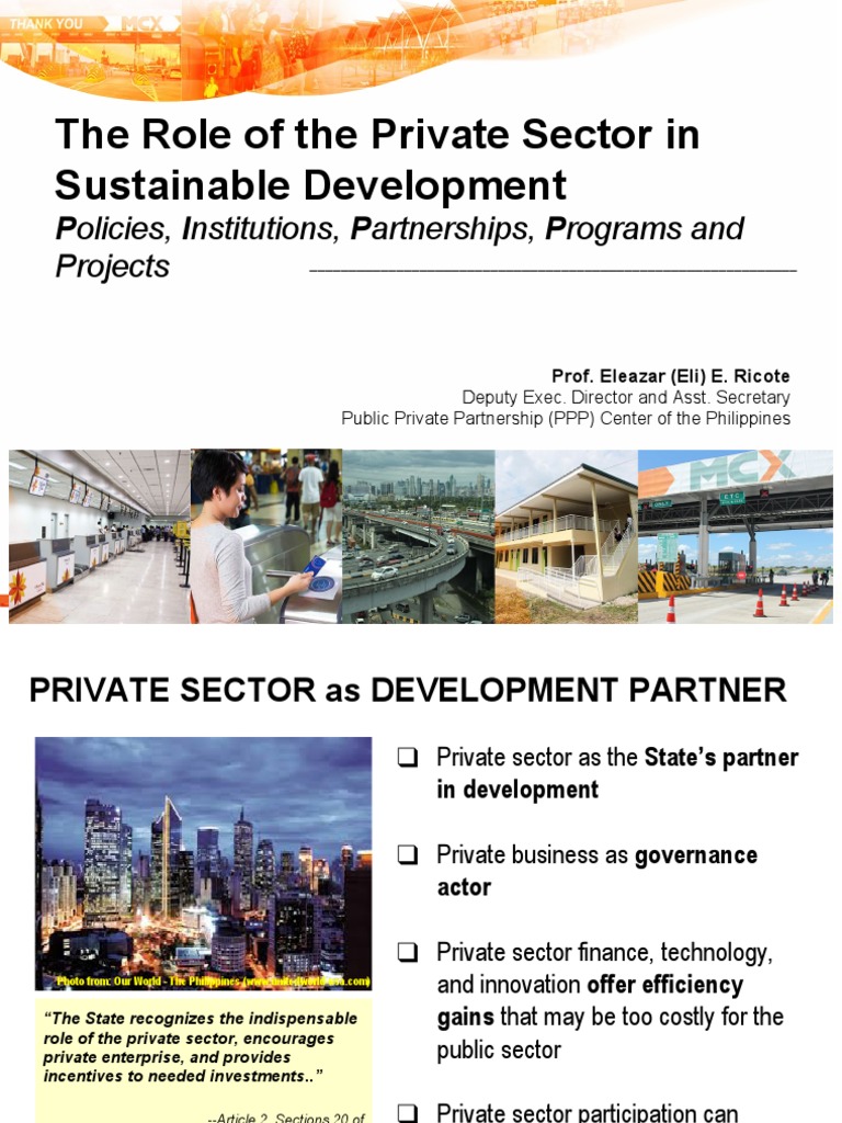 Private Sector's Role in Development | PDF | Public–Private Partnership ...