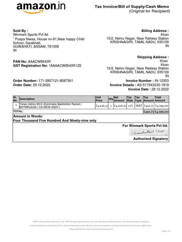 Badminton | PDF | Invoice | Market (Economics)