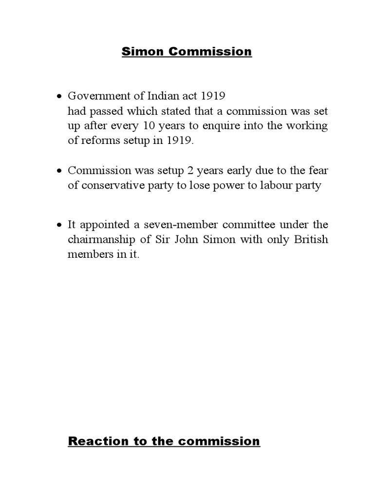 Simon Commission | PDF