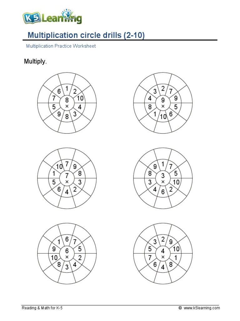Multiplication Circle Drills e | PDF