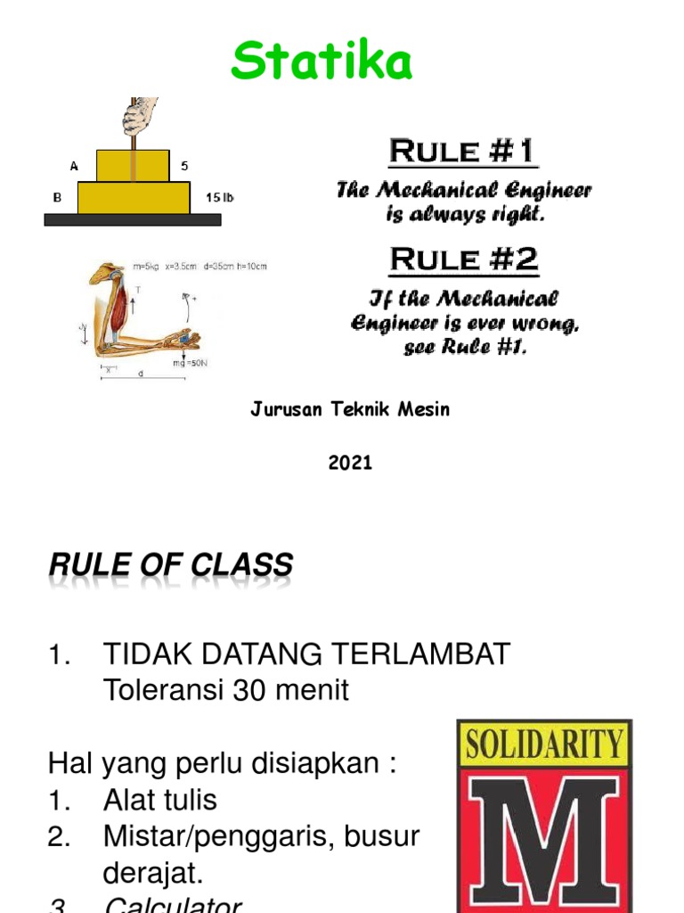 Kuliah Statika 01 | PDF | Metode & Bahan Ajar | Sains & Matematika