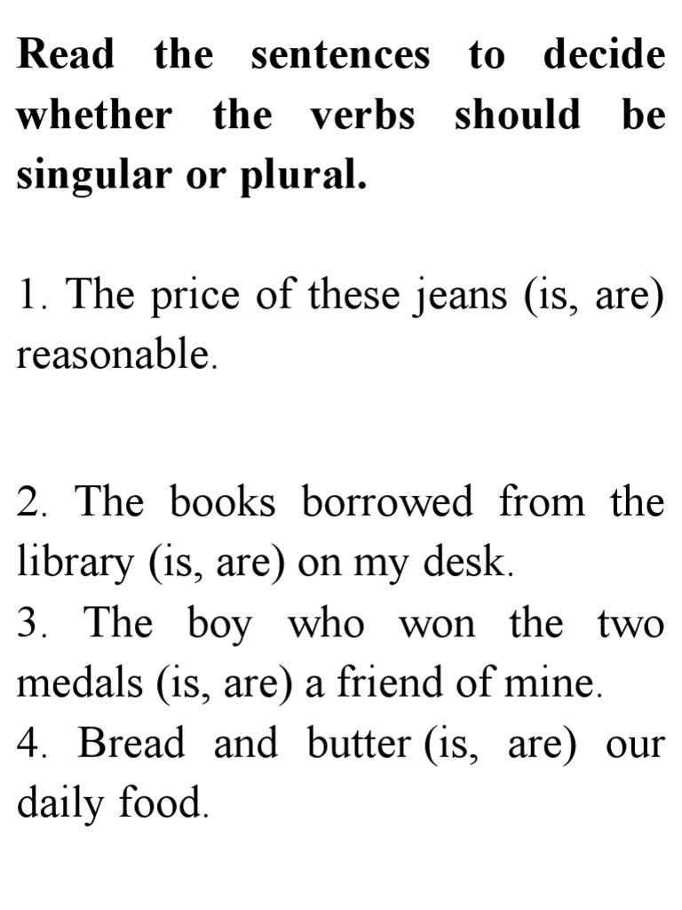 Subject Verb Quiz | PDF | Linguistic Morphology | Syntax