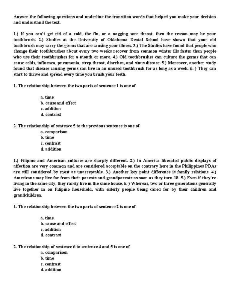 Transition Assignment | PDF