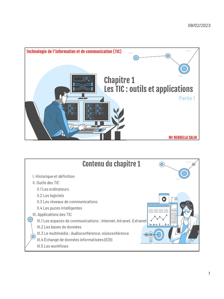 TIC CHAPITRE 1 Partie1 | PDF | Technologies de l'information et de la communication | Informatique