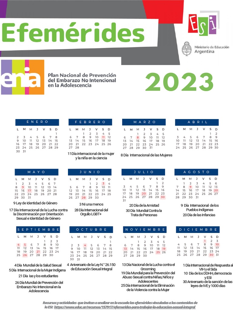 Efemérides ESI 2023 | PDF | Identidad de género | La sexualidad humana